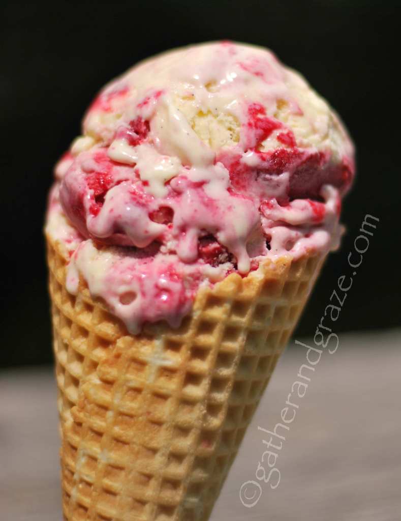Raspberry Ripple Ice Cream | Gather & Graze