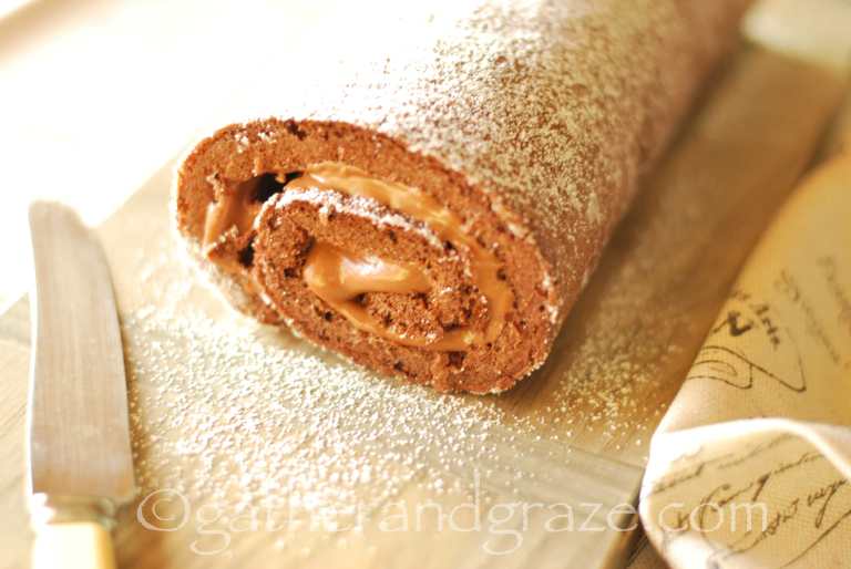 Chocolate Swiss Roll with Nutella Cream | Gather & Graze