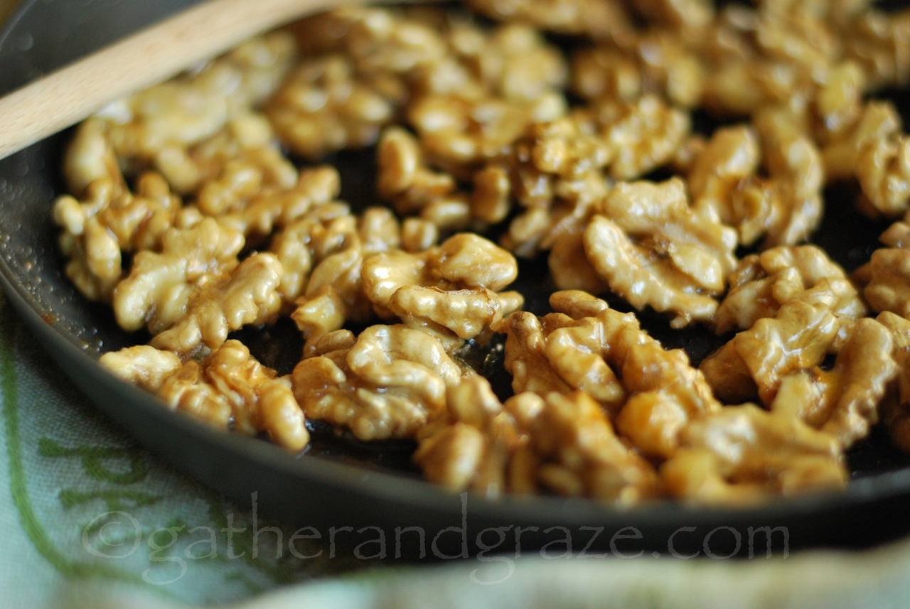 Living life upside down, with Maple Glazed Walnuts | Gather & Graze